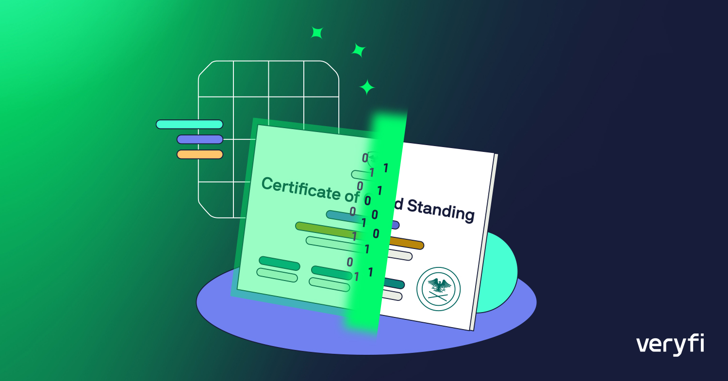 Certificate of Good Standing OCR API | Veryfi