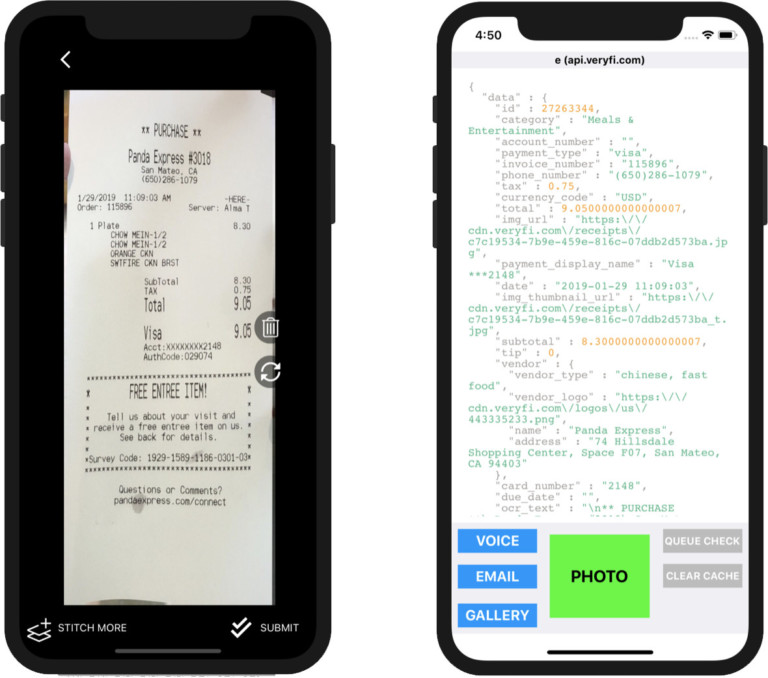 Mobile Framework with RealTime OCR for Receipts and Invoices - Veryfi
