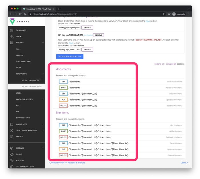Interactive API Docs #NowAvailable | Veryfi